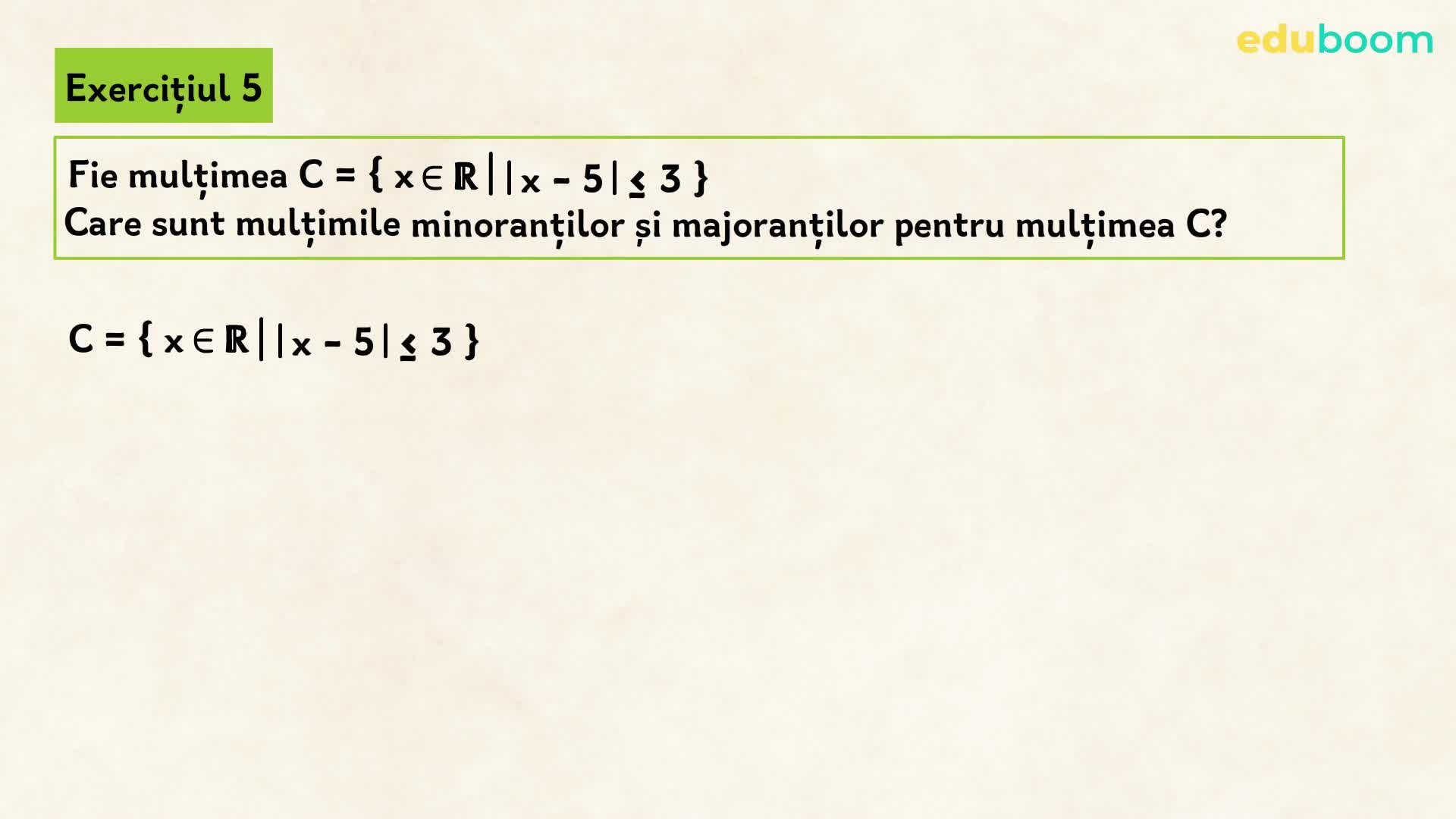 Mulțimi mărginite M2. Matematica clasa a 11-a