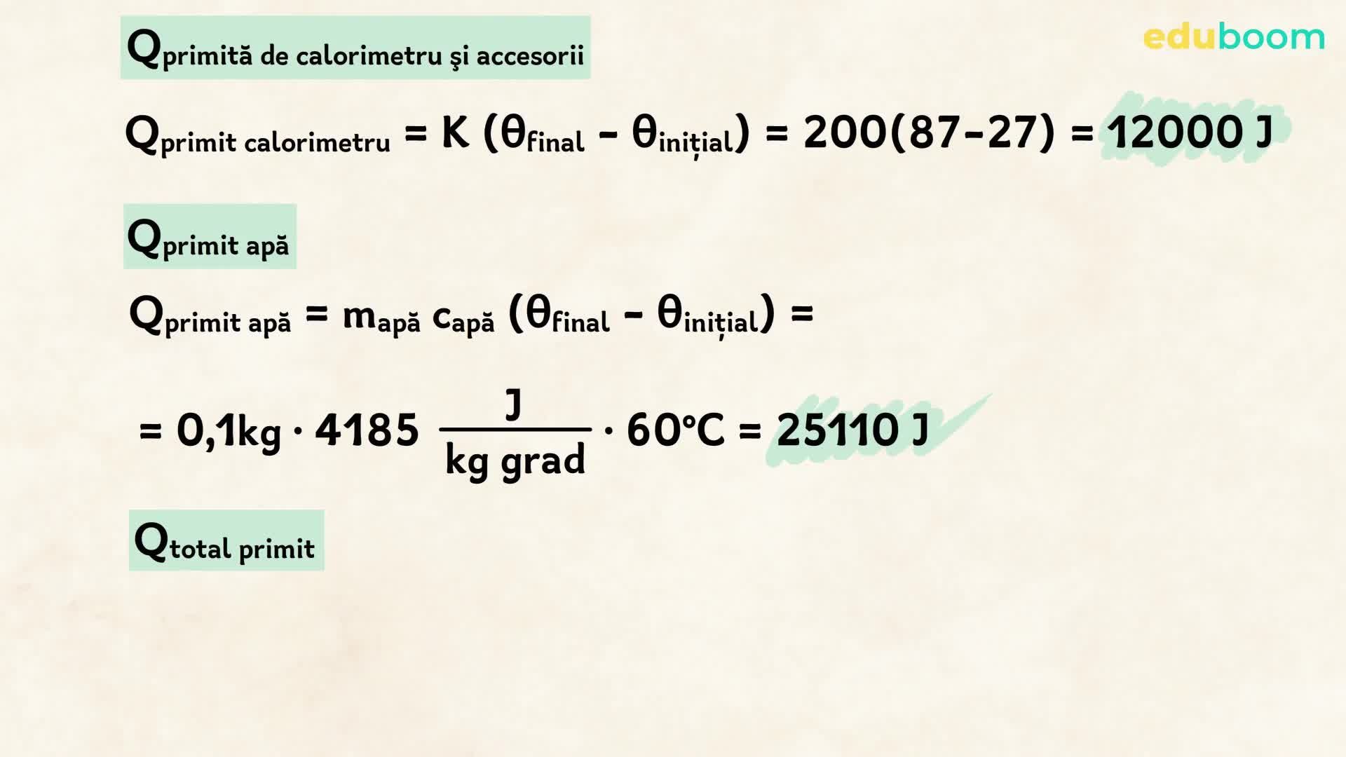 Determinarea căldurii specifice a unui corp solid. Probleme. Fizică ...