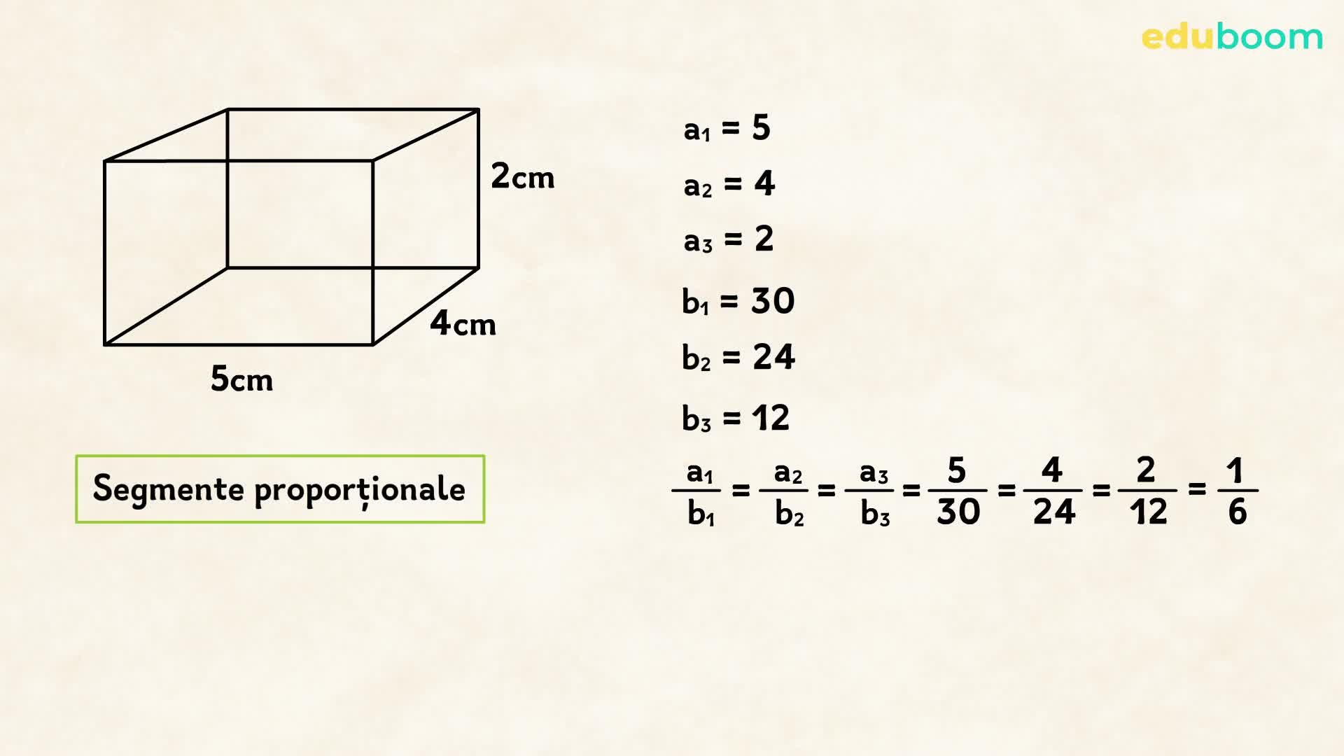 Segmente proporționale. Matematica clasa a 7-a