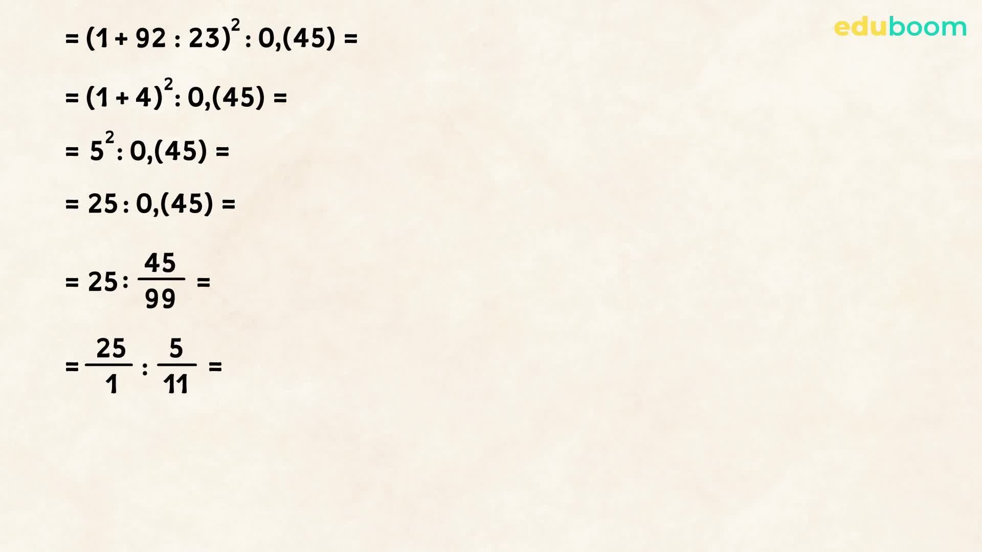 Ordinea efectuării operațiilor cu numere raționale pozitive. Matematica ...