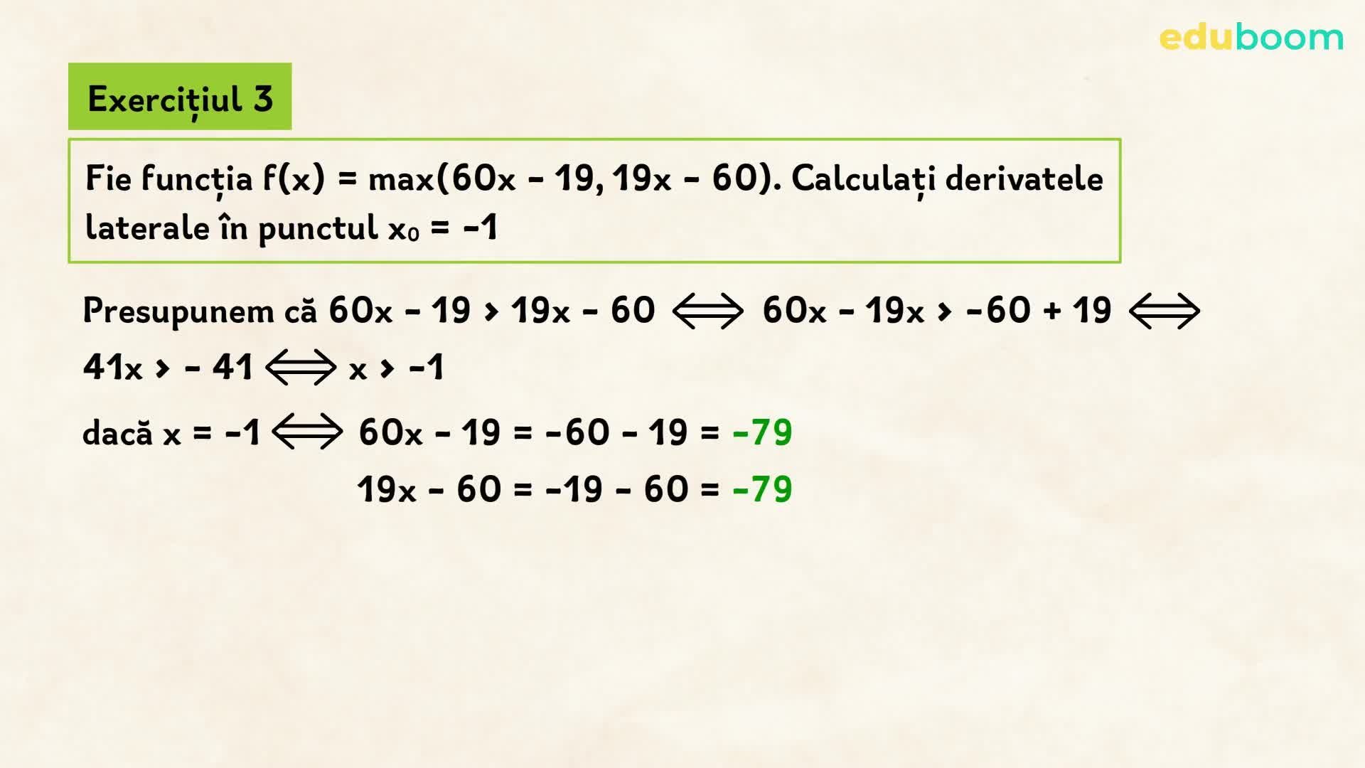 Derivate laterale. Matematica clasa a 11-a