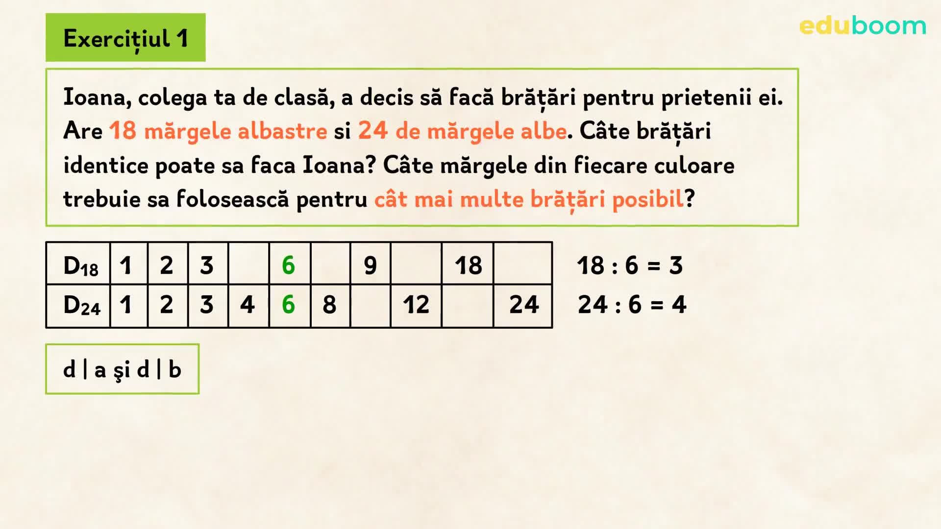 Util! Divizori comuni. Multipli comuni. Matematica clasa a 5-a