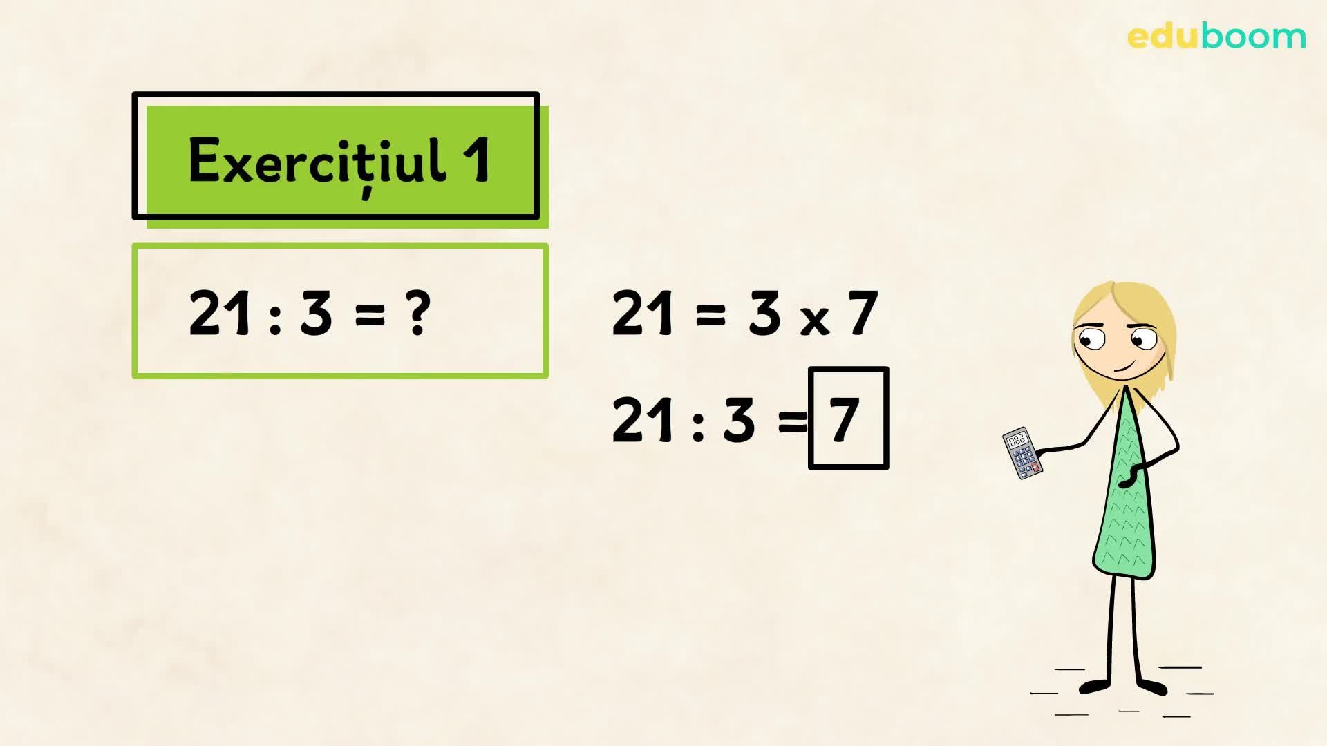 Împărțirea. Operația inversă a înmulțirii. Matematica clasa a 2-a