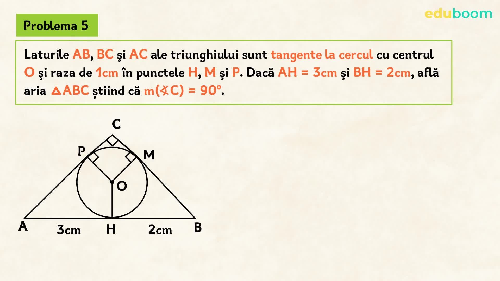 Tangente la cerc. Partea II. Matematica clasa a 7-a
