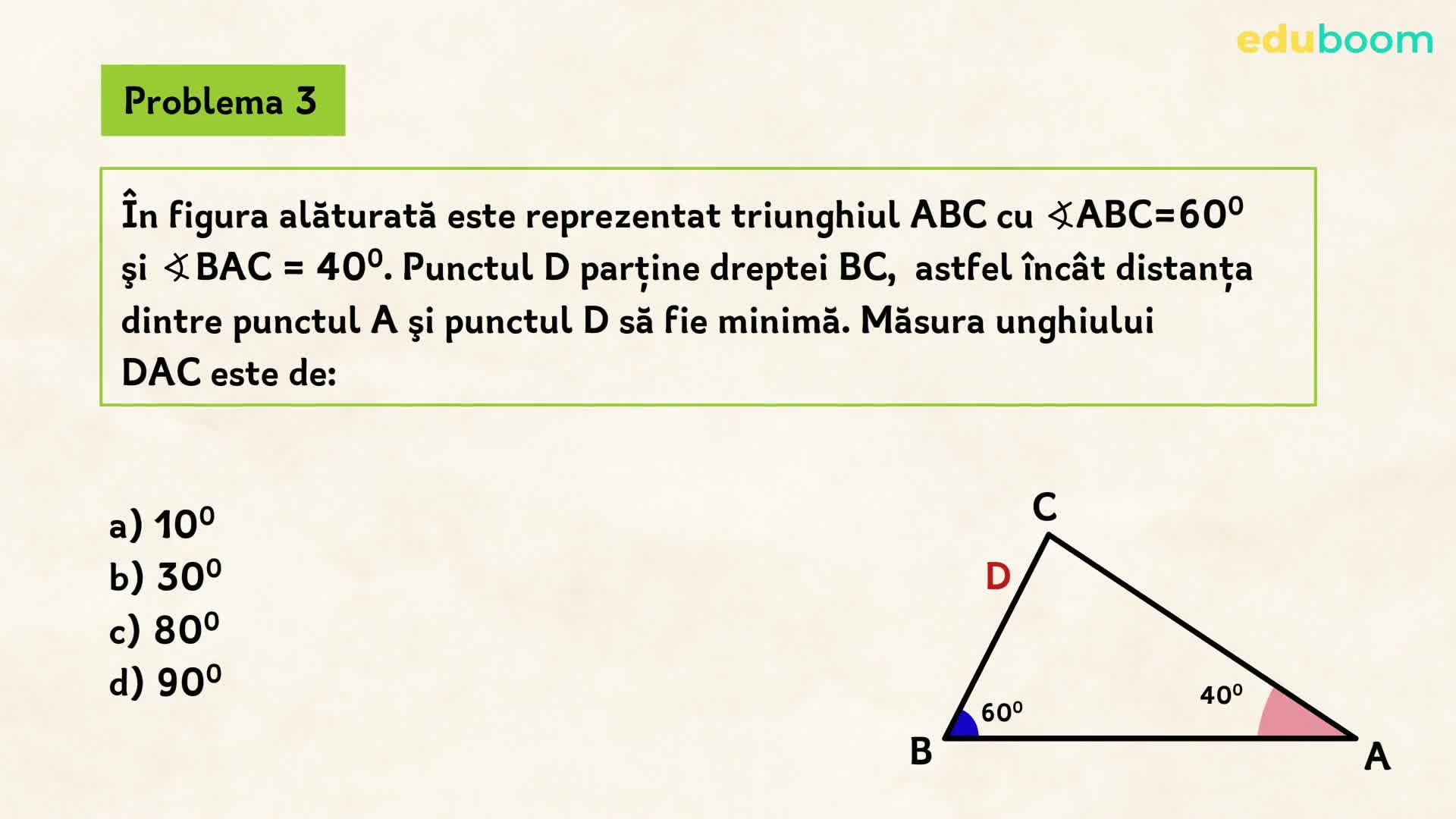 Test antrenament 5. Partea II. Matematica clasa a 8-a