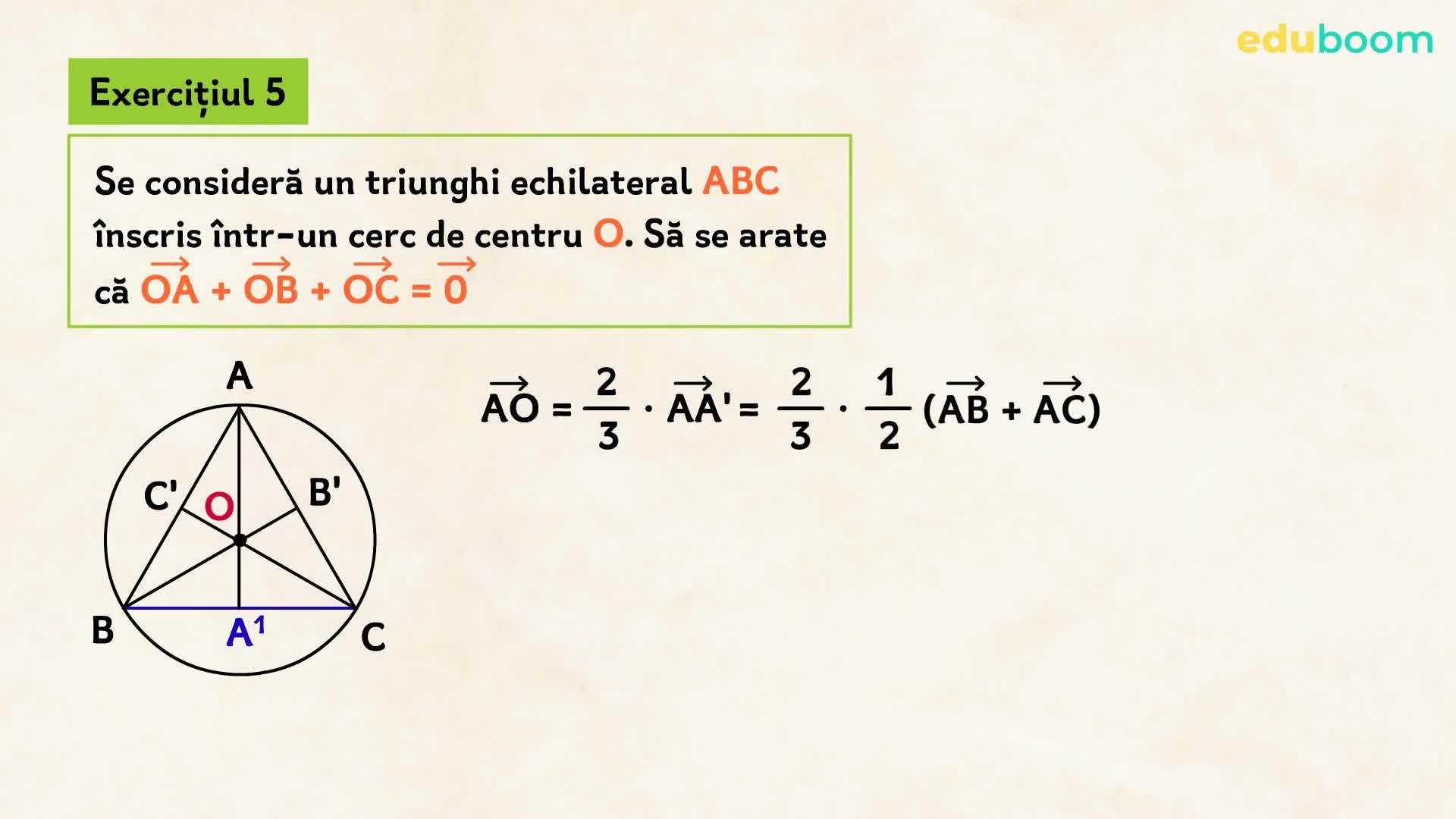 Util! Aplicatii cu vectori la final de capitol. Matematica clasa a 9-a