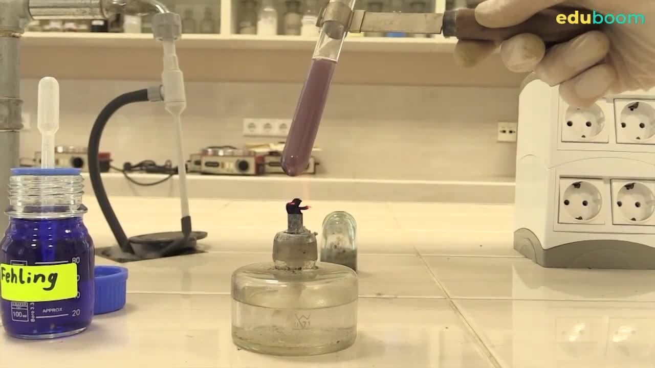 Oxidarea glucozei cu soluție Fehling. Chimie clasa a 10-a