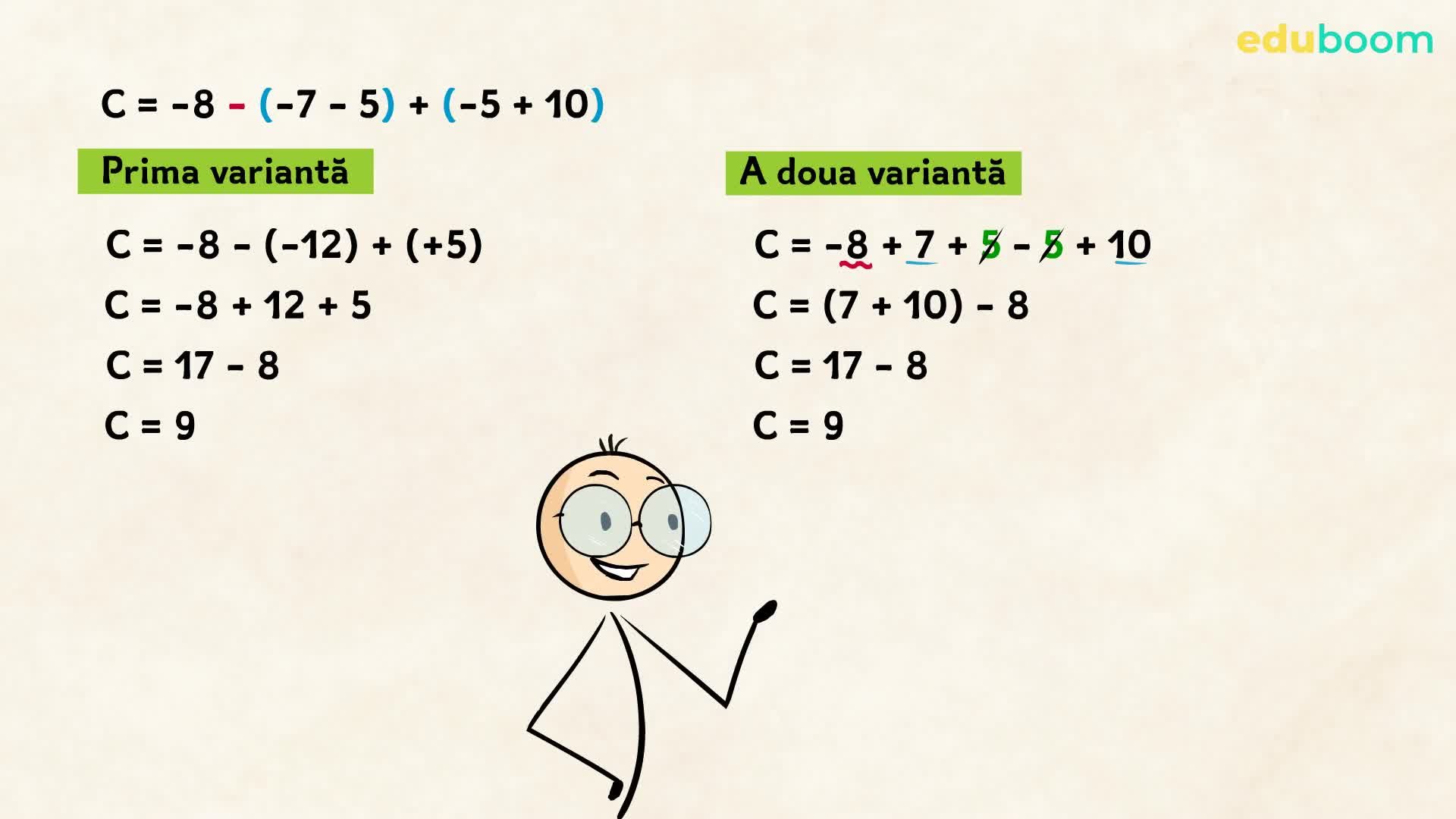 Important! Scăderea numerelor întregi. Exerciții. Partea I. Matematica ...