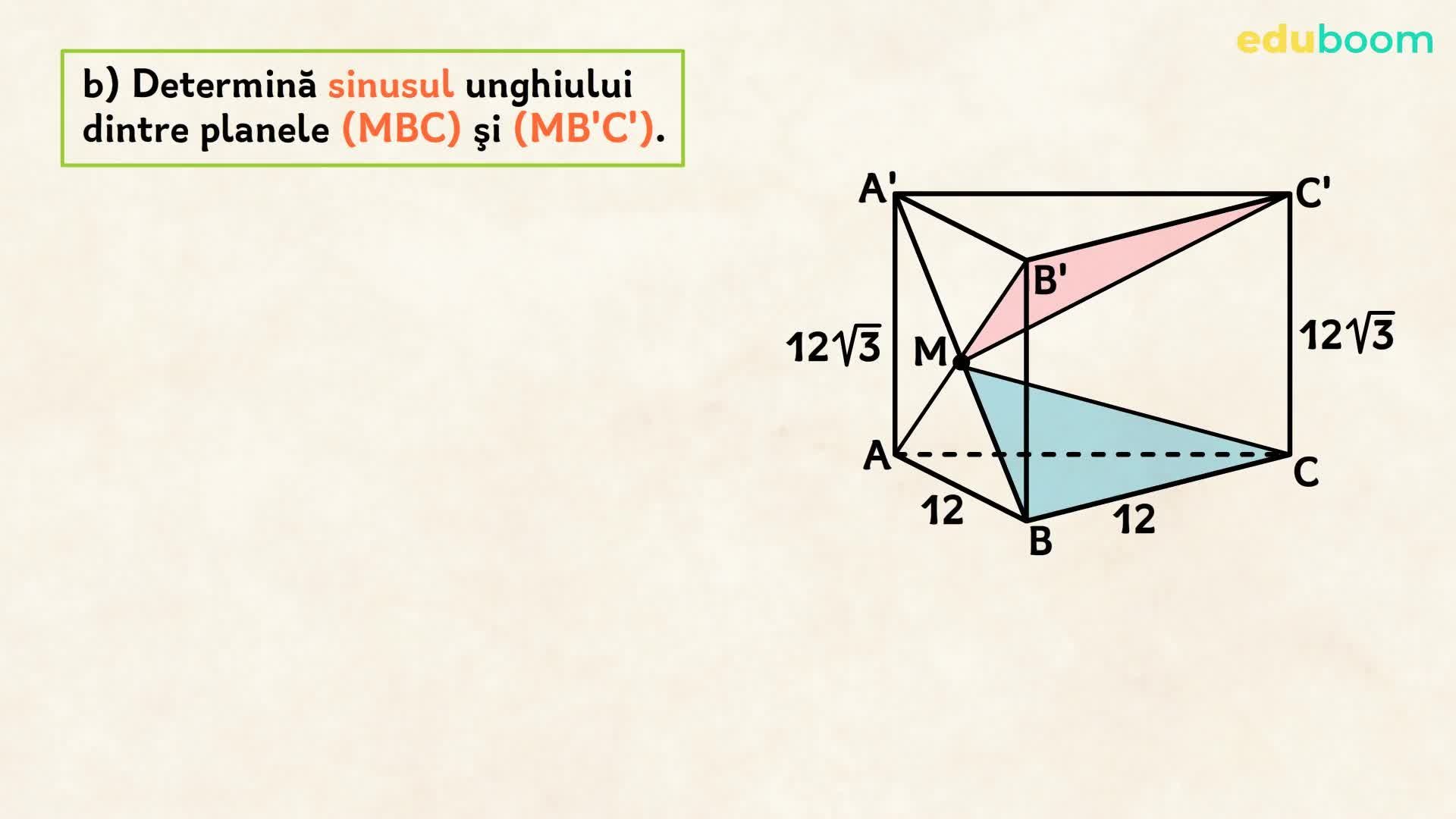 Test antrenament 8. Partea III. Geometrie. Matematica clasa a 8-a