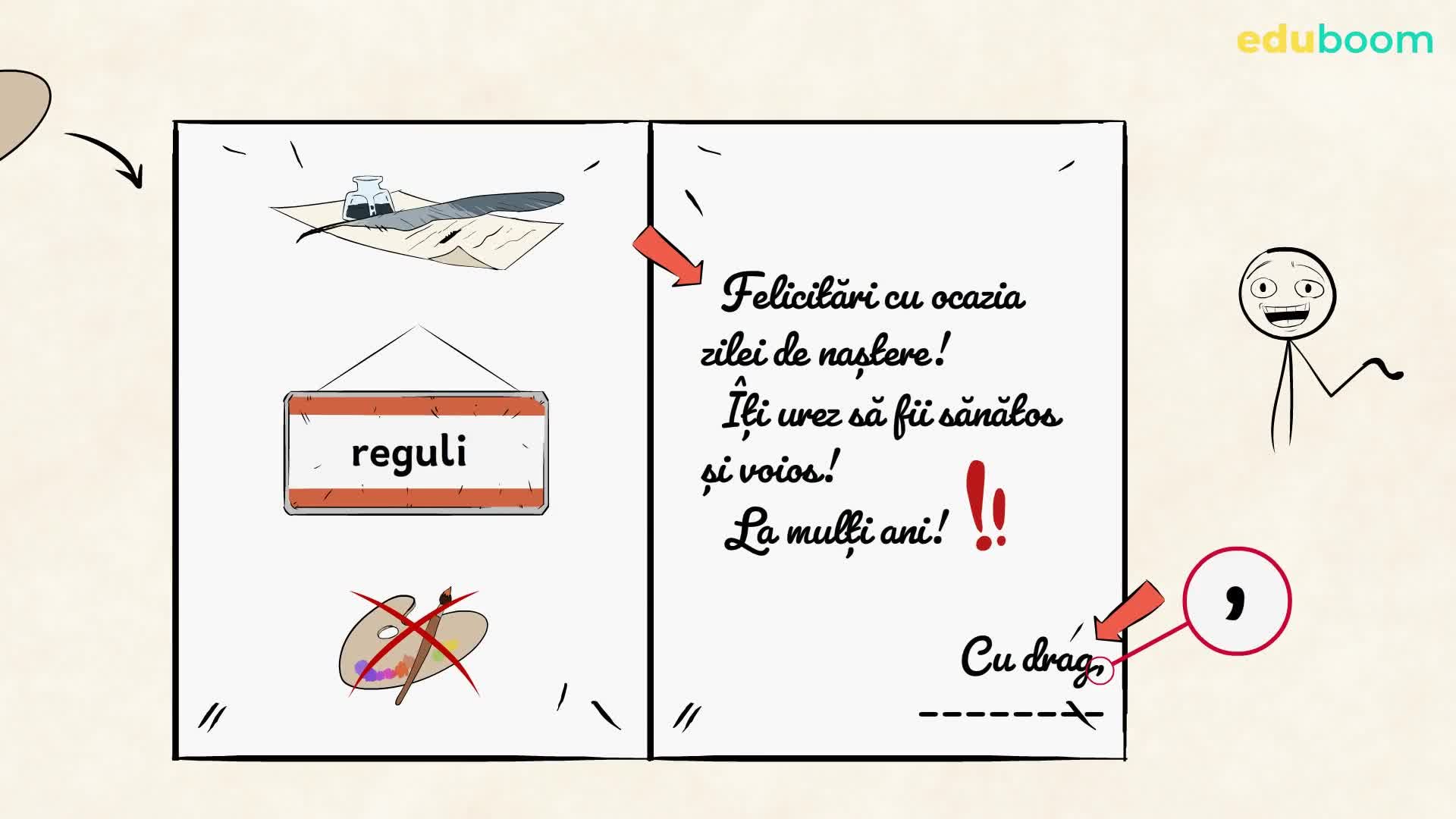 Felicitarea. Comunicare în limba română clasa a 2-а