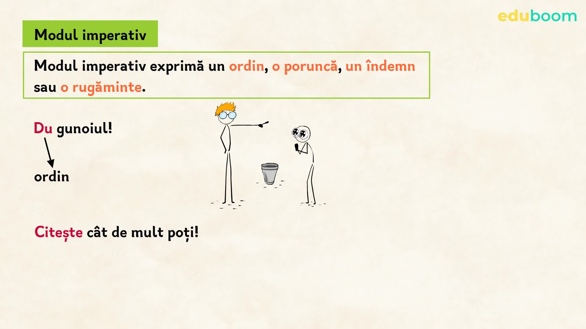 Modurile verbale. Partea I. Limba și literatura română clasa a 5-a