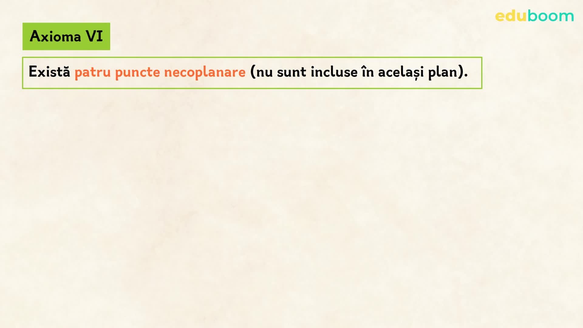 Puncte, drepte, plane. Matematica clasa a 8-a