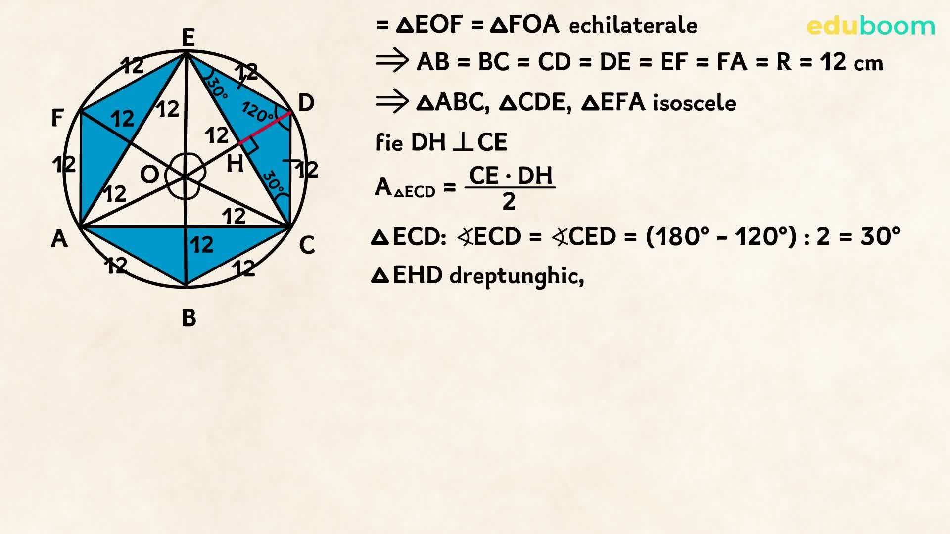Poligoane regulate înscrise în cerc. Matematica clasa a 7-a
