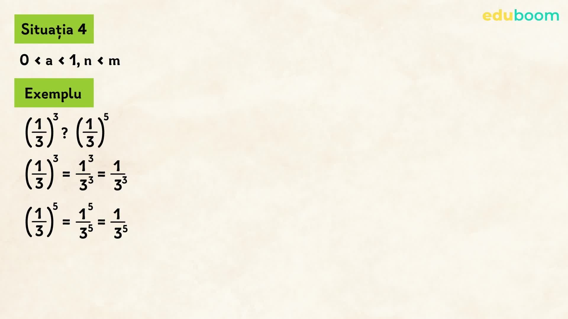 Util! Compararea puterilor de numere reale M2 M3. Matematica, clasa a 9-a