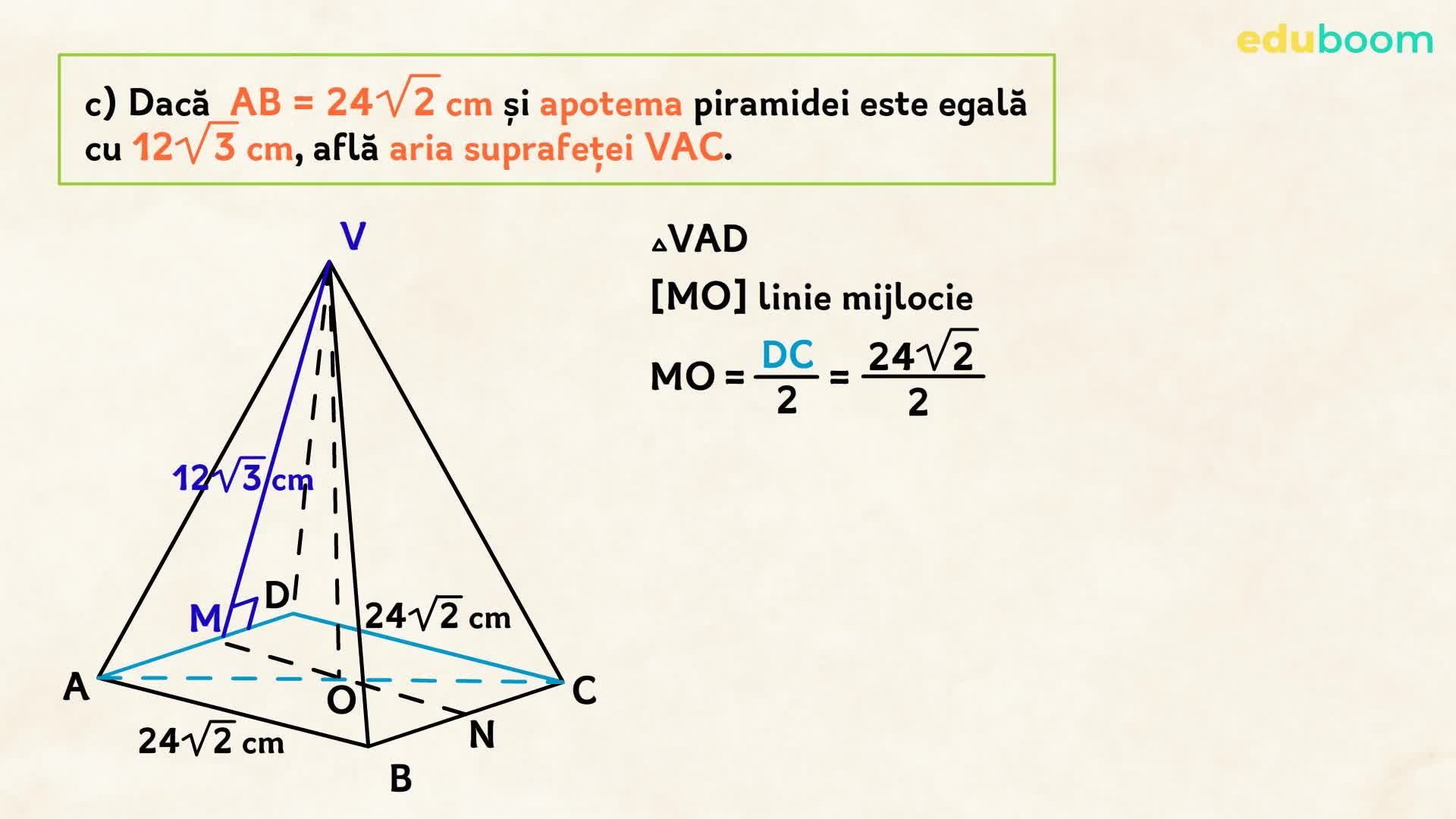 Secțiuni axiale. Matematica clasa a 8-a
