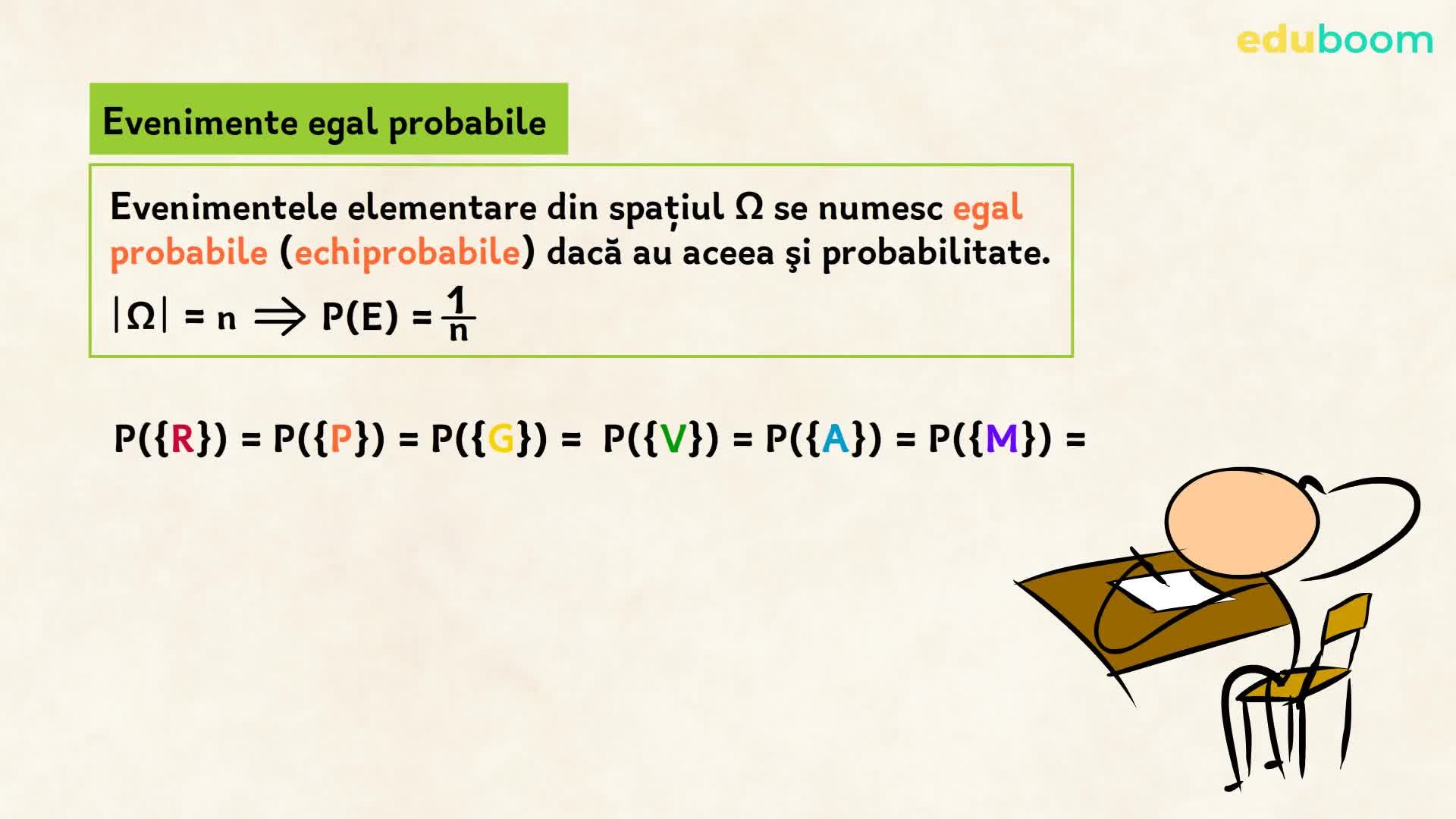Probabilități. Evenimente egal probabile M2 M3. Matematica clasa 10-a