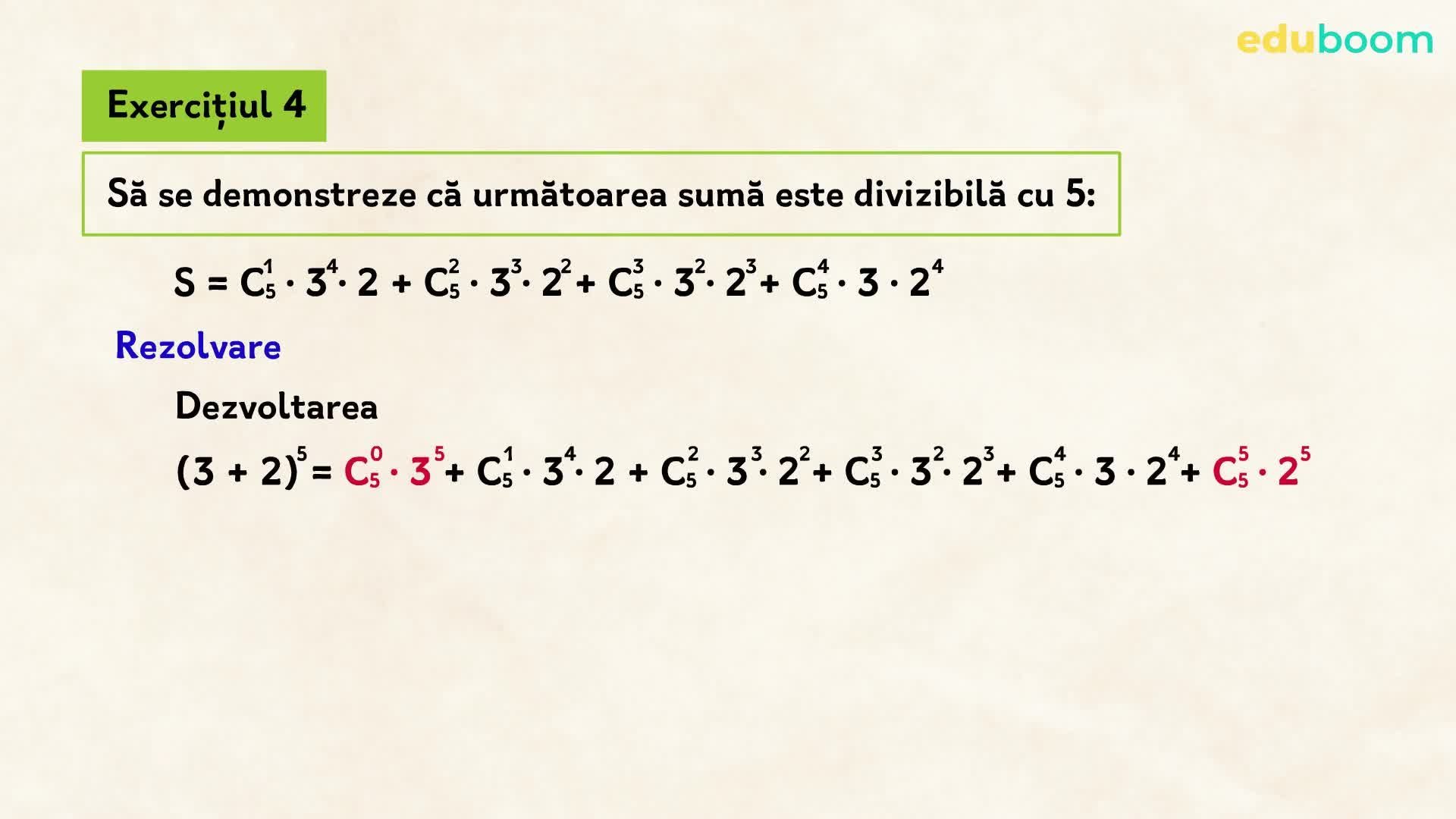 Binomul lui Newton. Aplicații M2. Matematica clasa a 10-a
