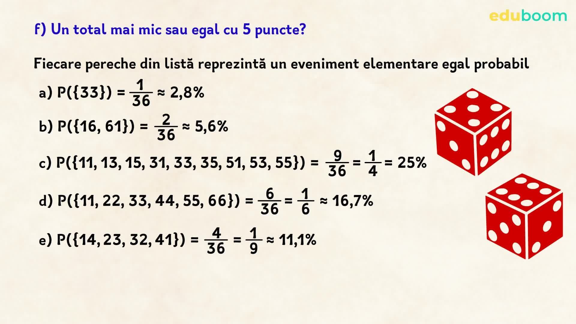 Probabilități. Aplicații M2 M3. Matematica clasa a 10-a