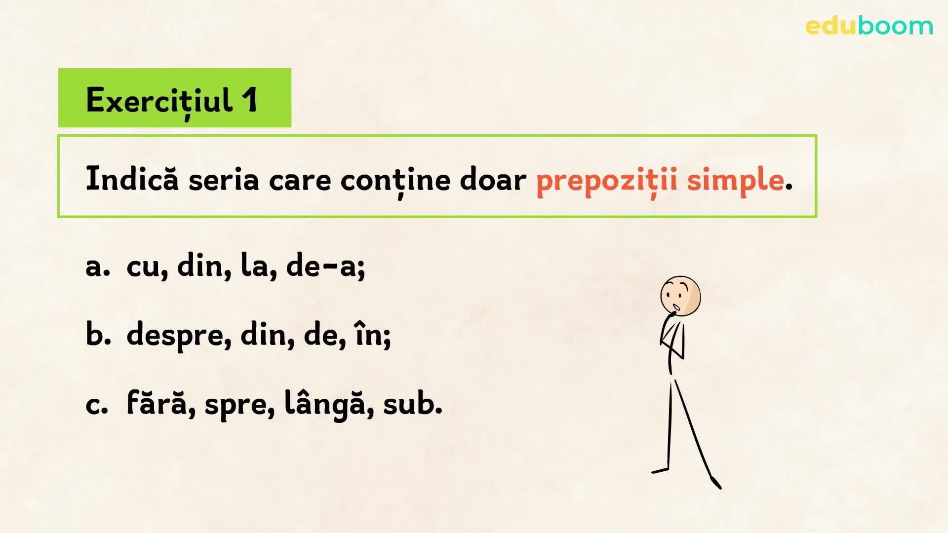 Prepoziția. Limba și literatura română clasa a 5-a