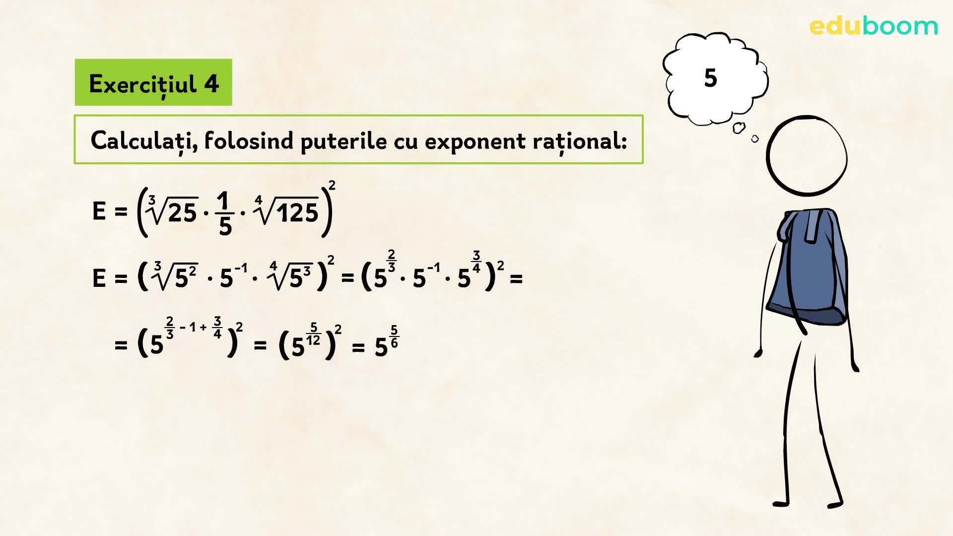 Exponenți reali. Exerciții M2 M3. Matematica clasa a 10-a