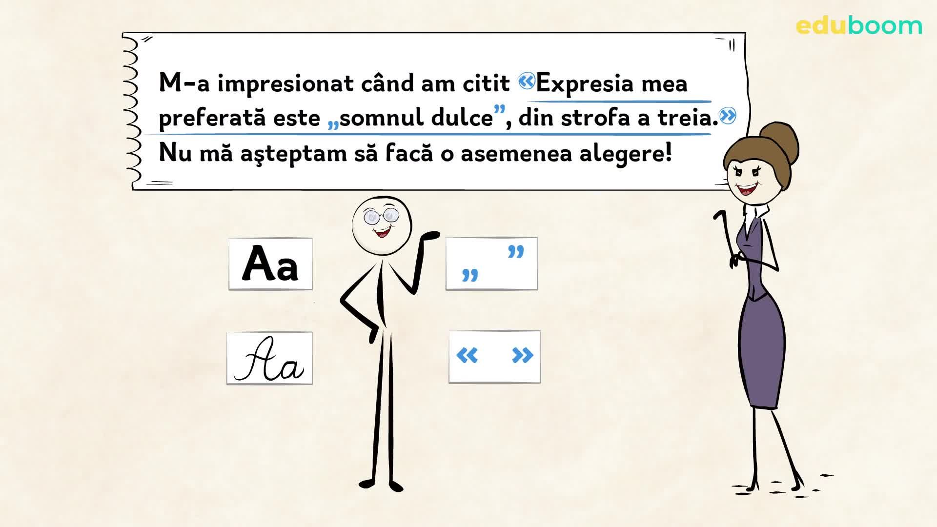 Ghilimelele. Limba și literatura română clasa a 3-а