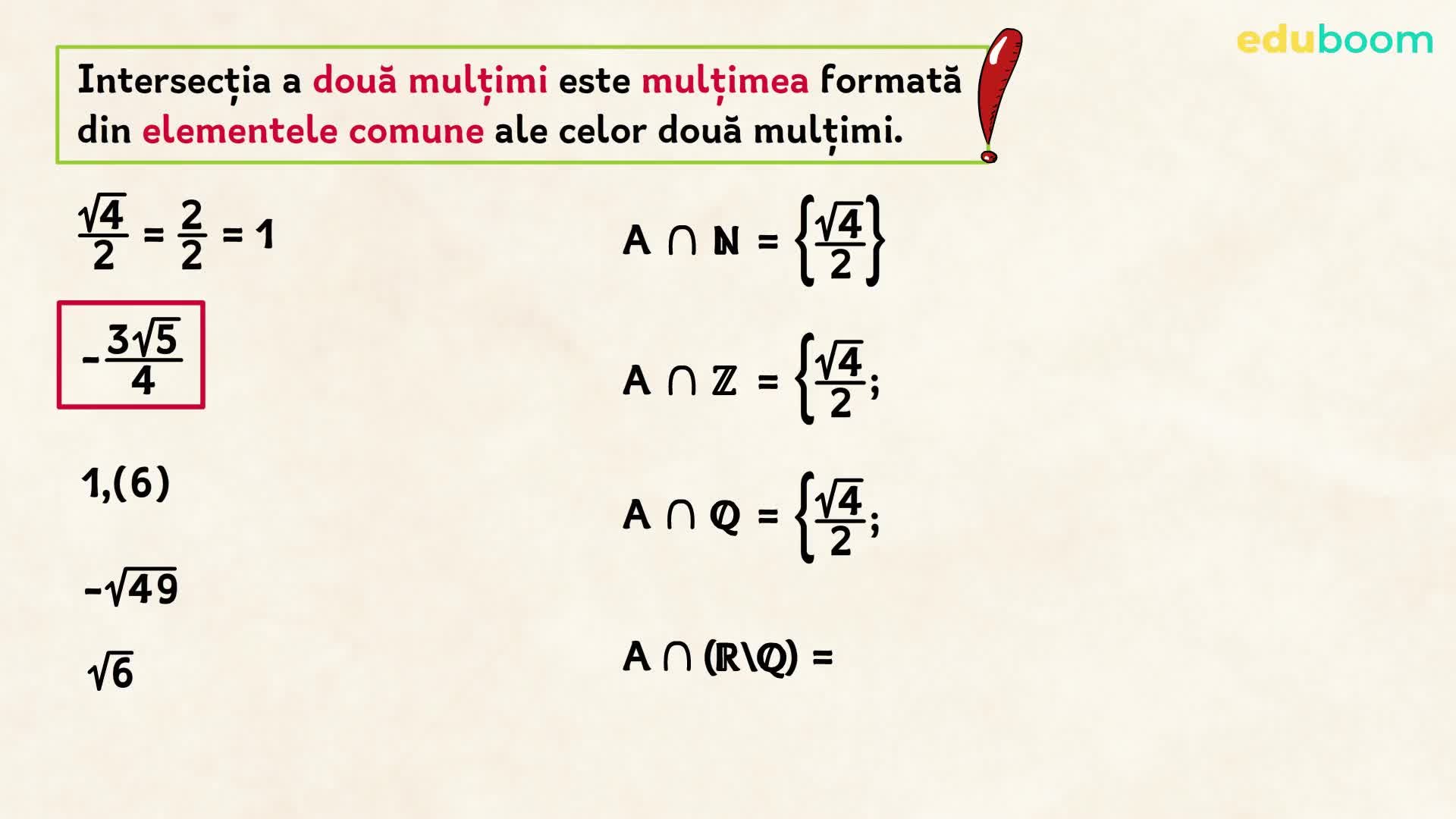 Numere iraționale. Partea II. Matematica clasa a 7-a