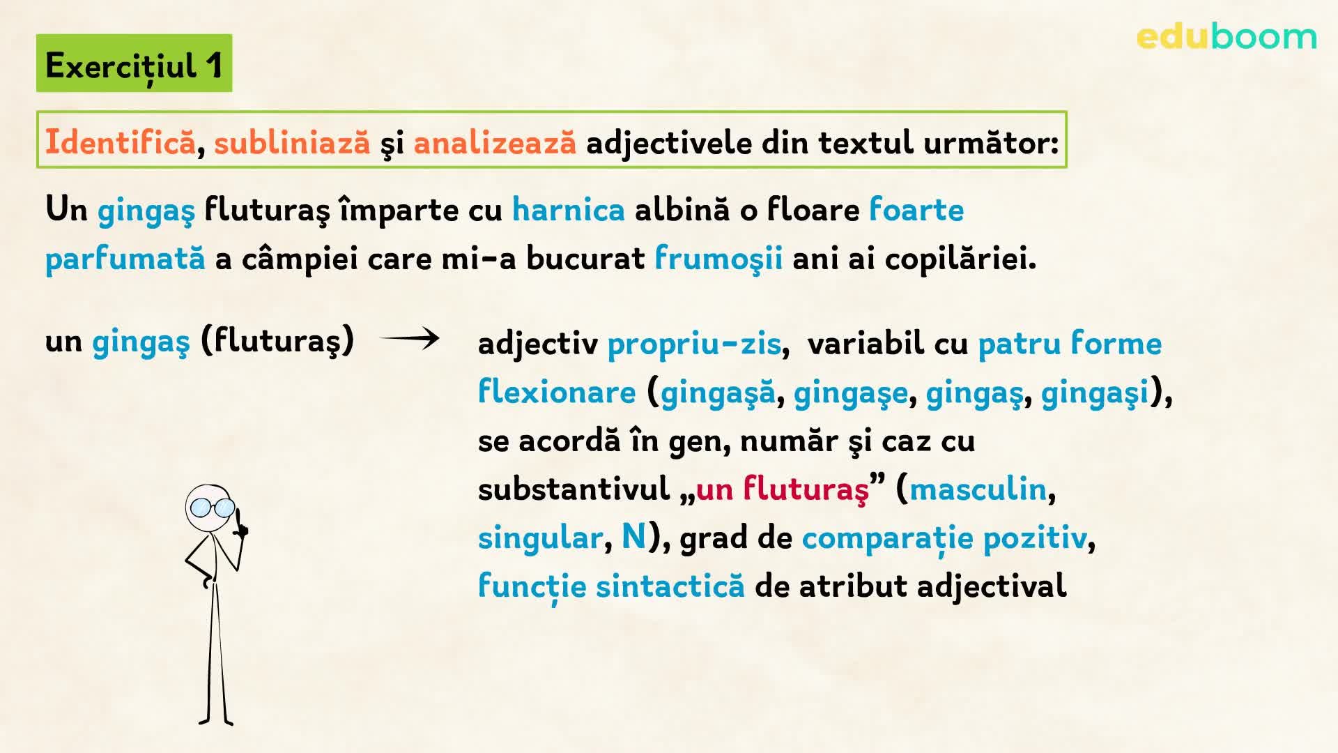 Tare! Adjectivul. Aplicații. Limba română clasa a 6-a