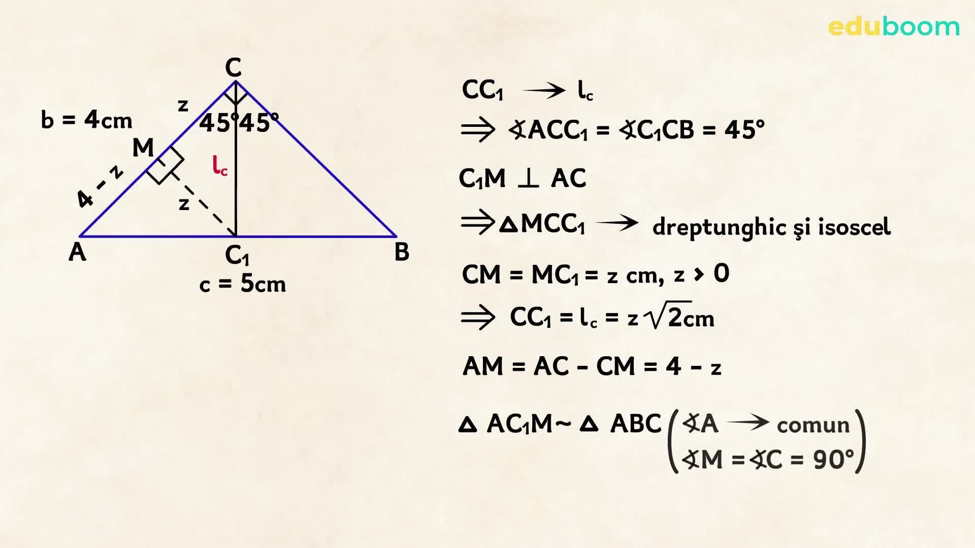 Teorema lui Pitagora. Exerciții. Partea III. Matematica clasa a 7-a
