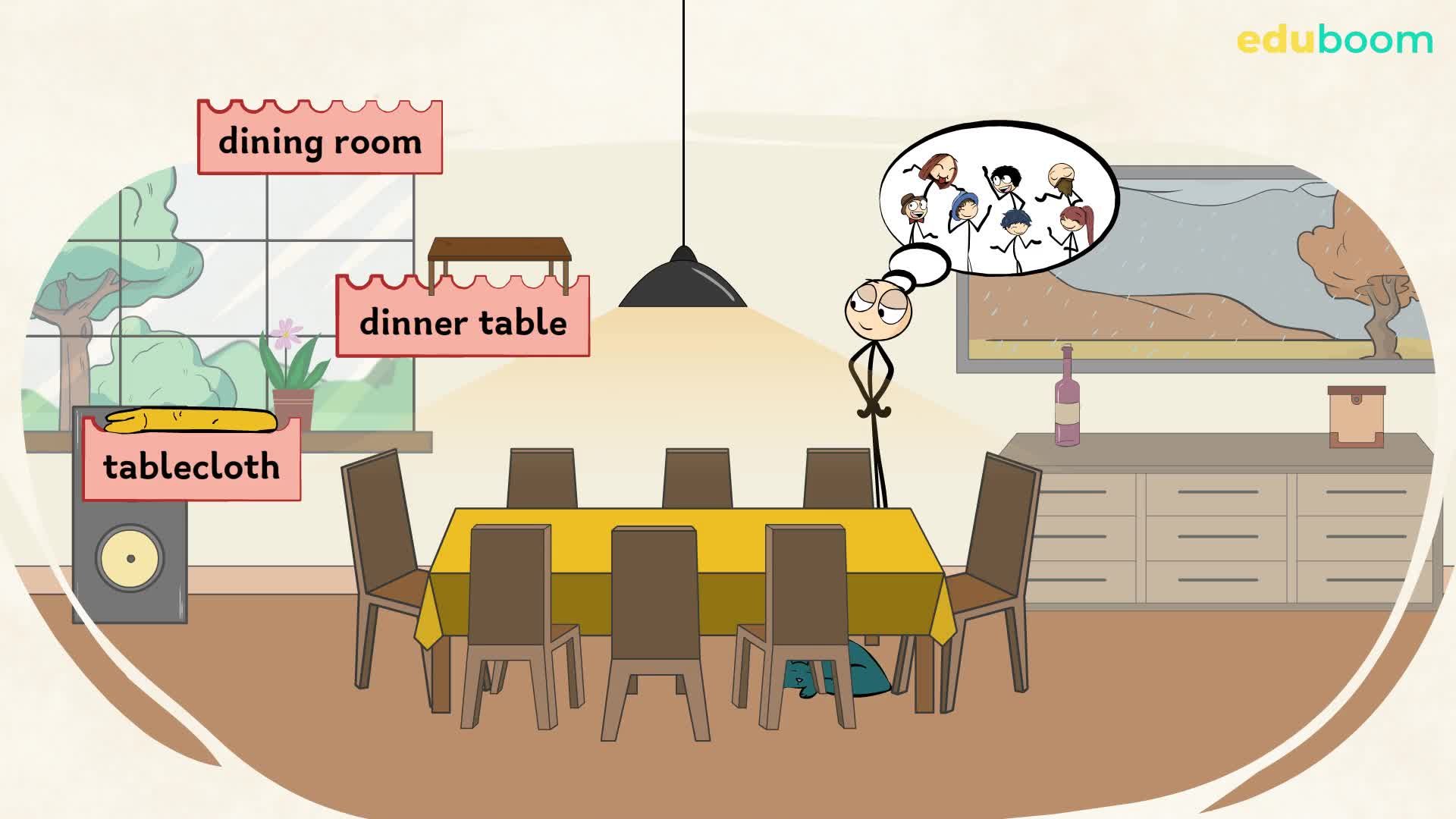 Dinner Party. Limba engleză în engleză nivel A1