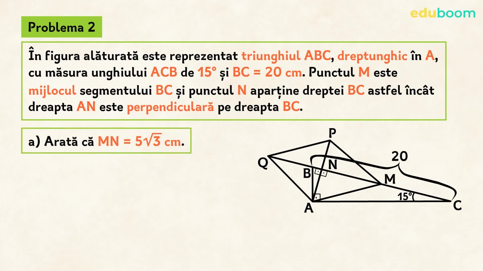 Variantă model. Subiectul III - Geometrie. Matematica clasa a VIII-a