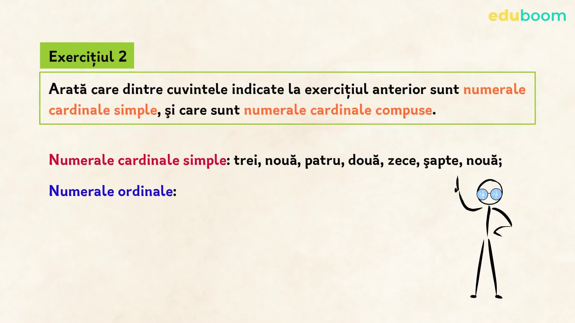 Numeralul cardinal. Aplicații. Limba română clasa a 6-a