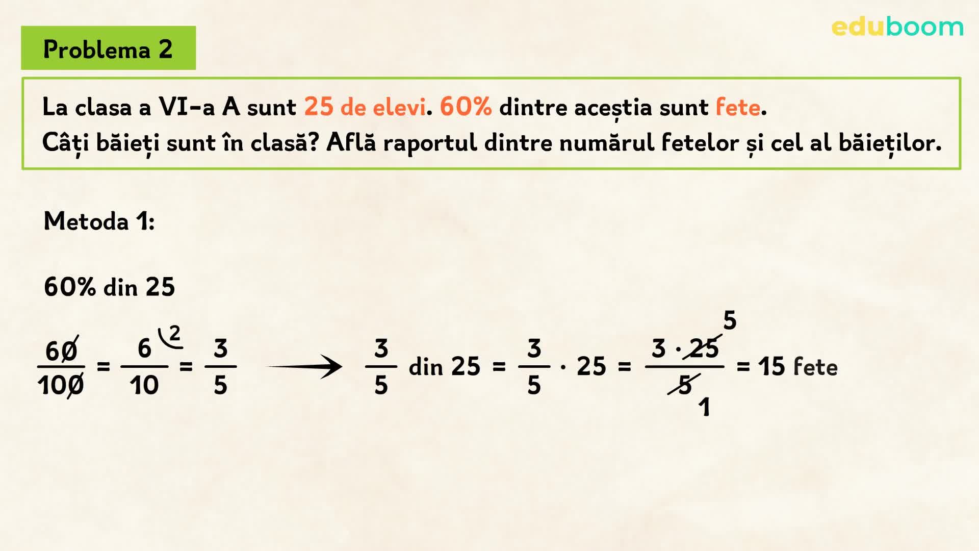 Rapoarte. Matematica, clasa a 6-a
