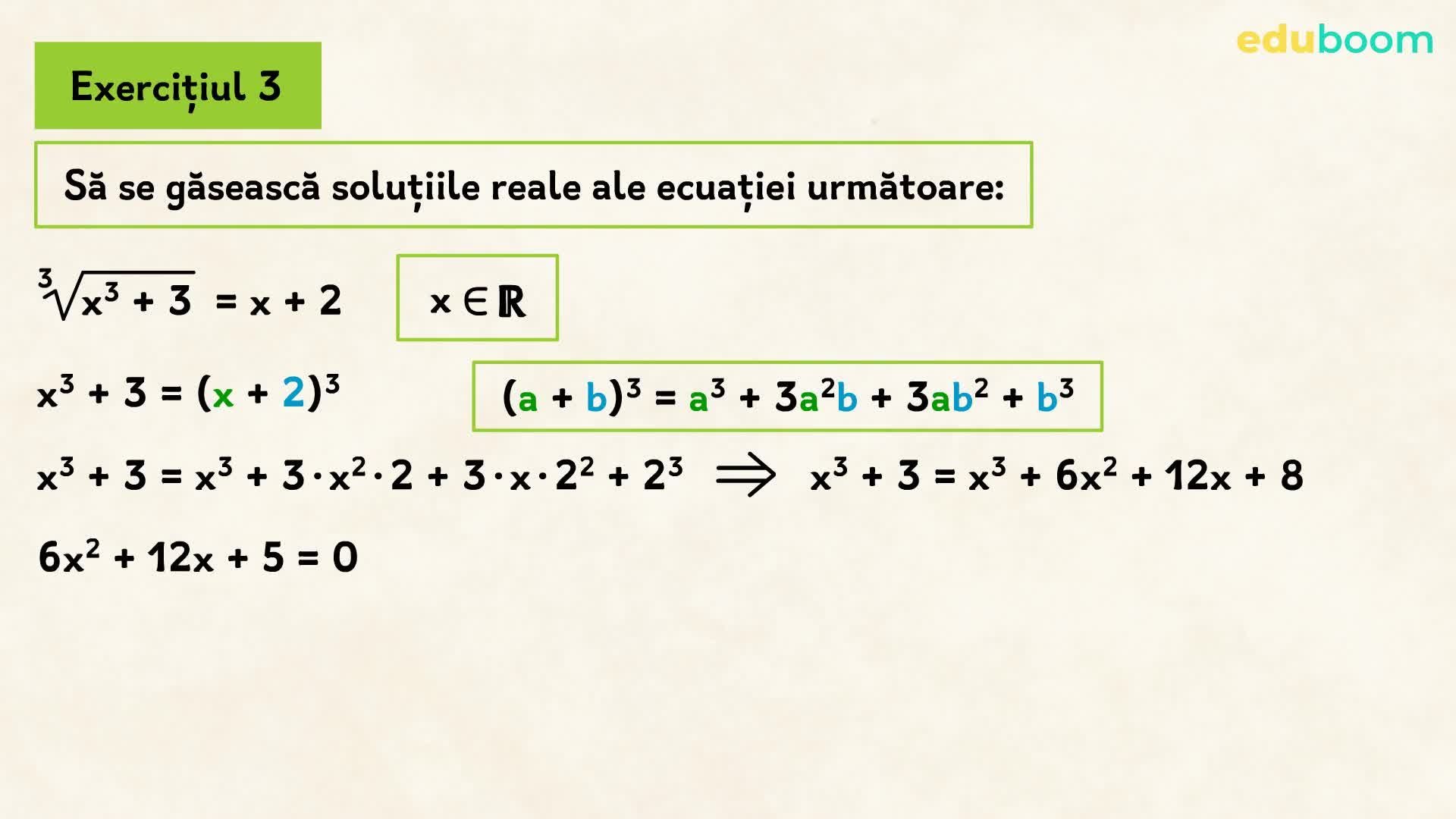 Ecuații iraționale ce conțin radicali M2 M3. Matematica clasa a 10-a