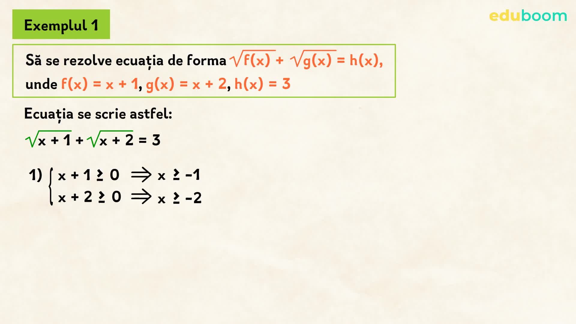 Ecuații iraționale cu mai mulți radicali M2M3. Matematica clasa a 10-a