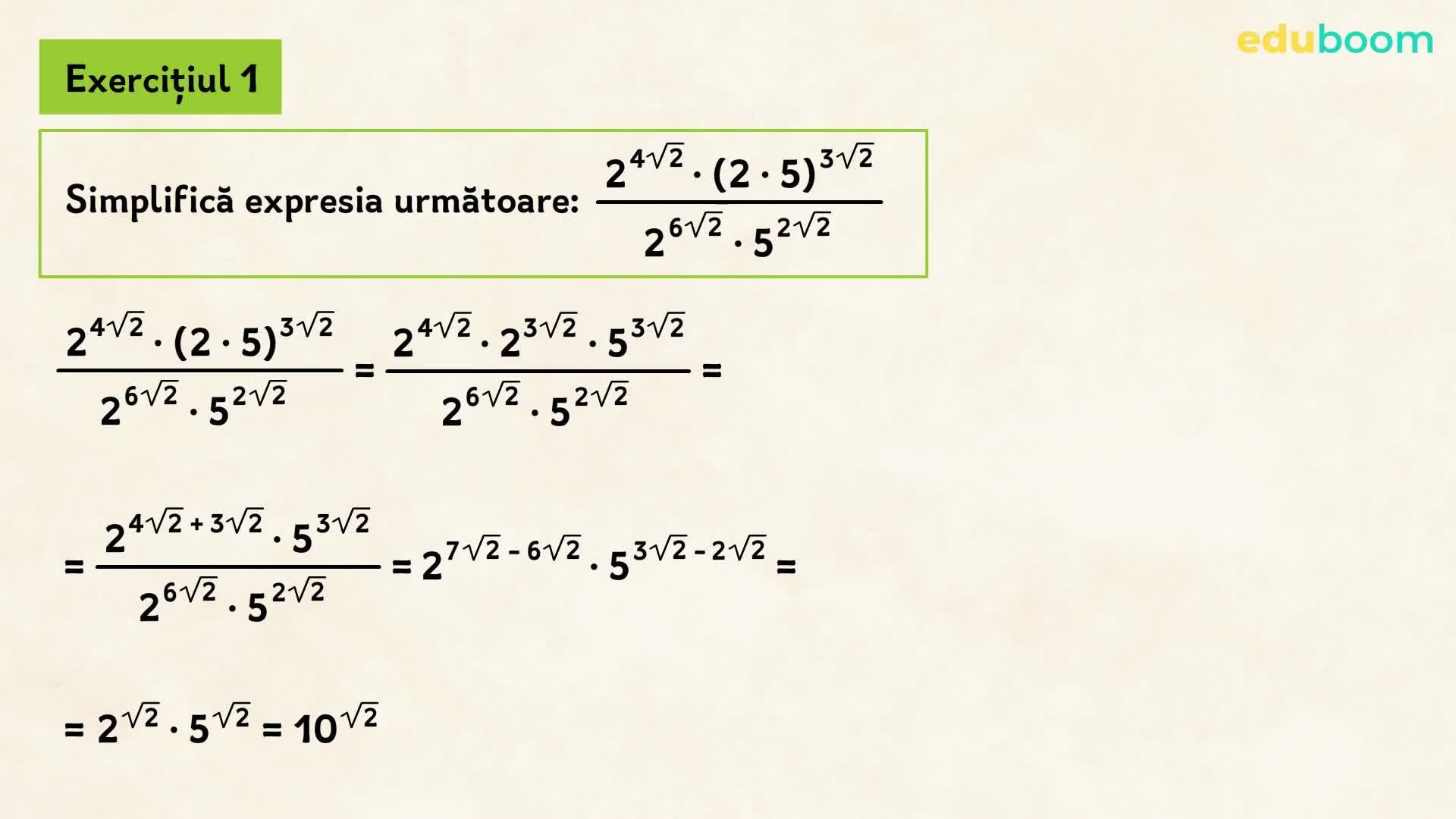 Puteri cu exponent real M2 M3. Matematica, clasa a 10-a