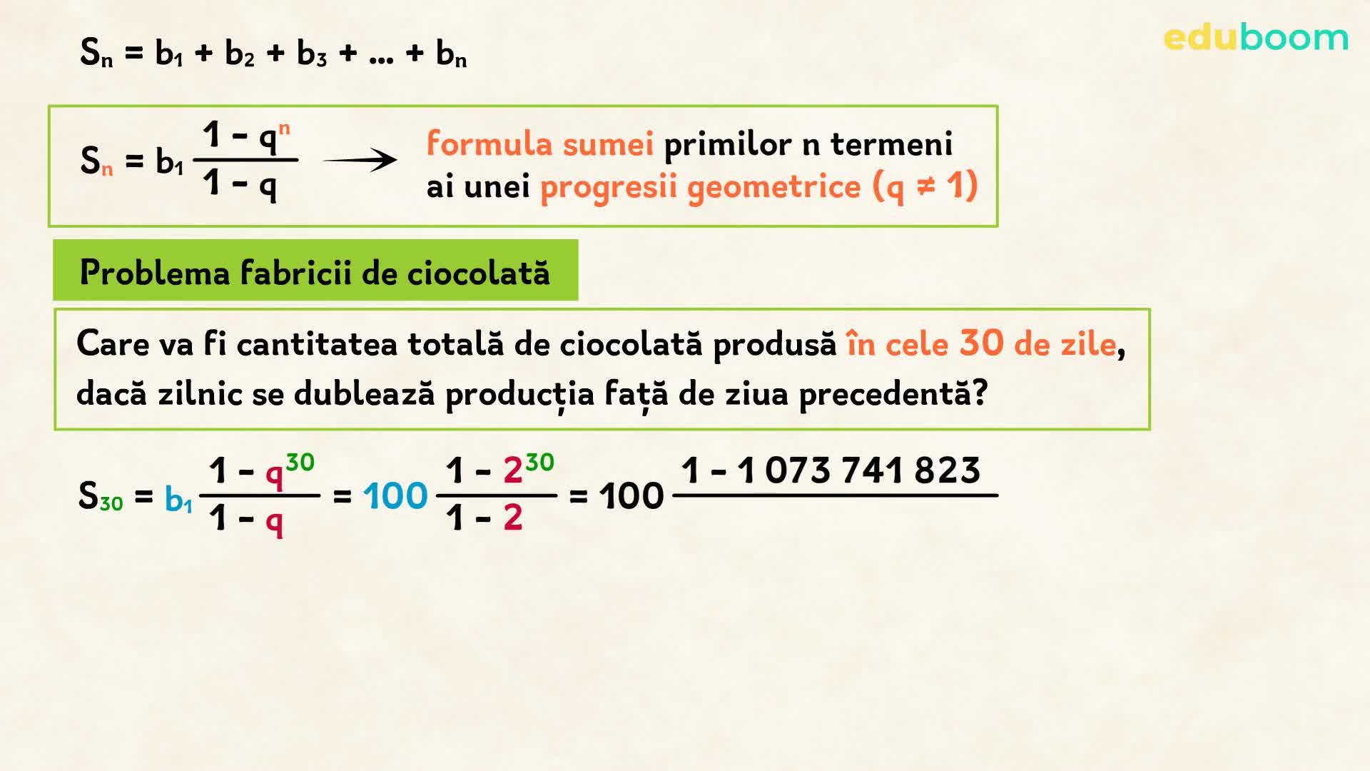 Progresii geometrice M2+M3. Matematica clasa a 9-a