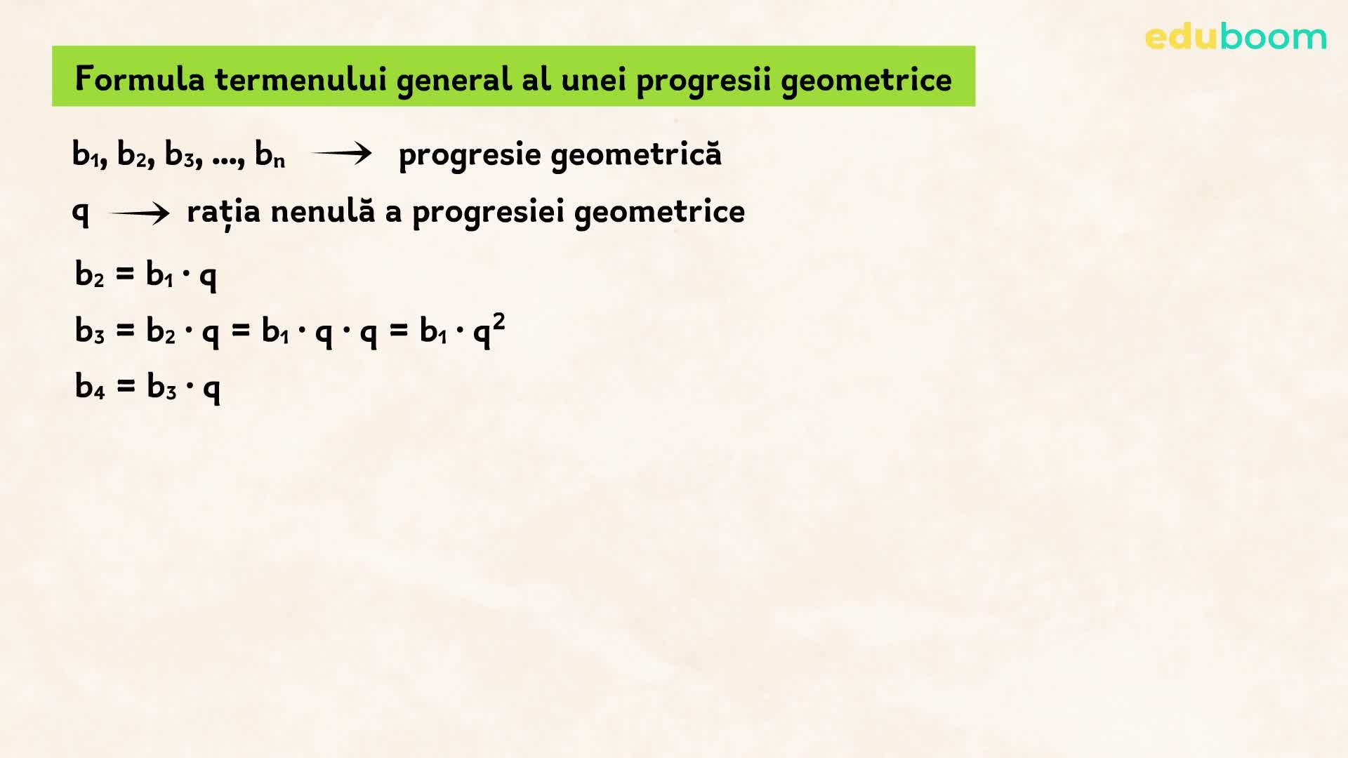 Progresii geometrice M2+M3. Matematica clasa a 9-a