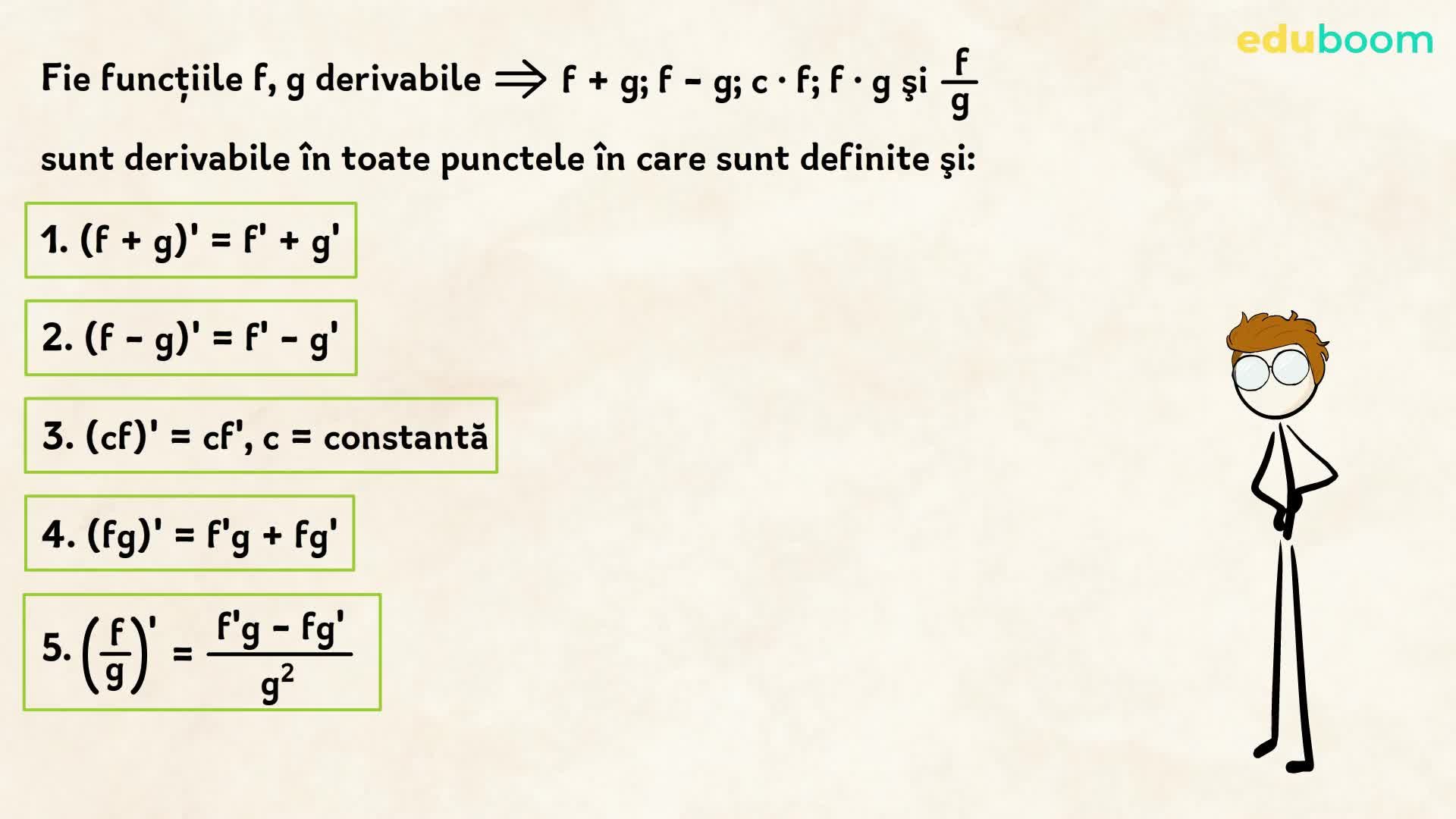 Derivatele funcțiilor elementare. Partea III. Matematica clasa a 11-a
