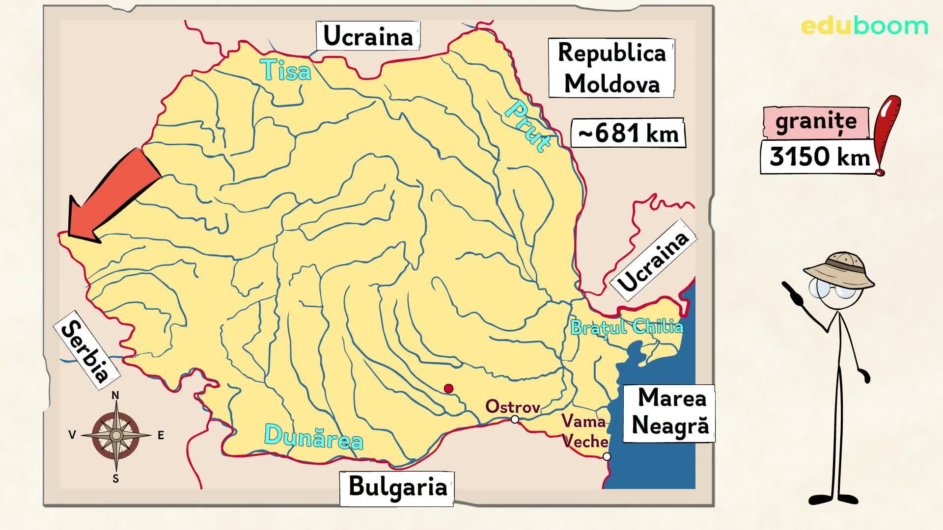 Limite și vecini. Geografie clasa a 4-a